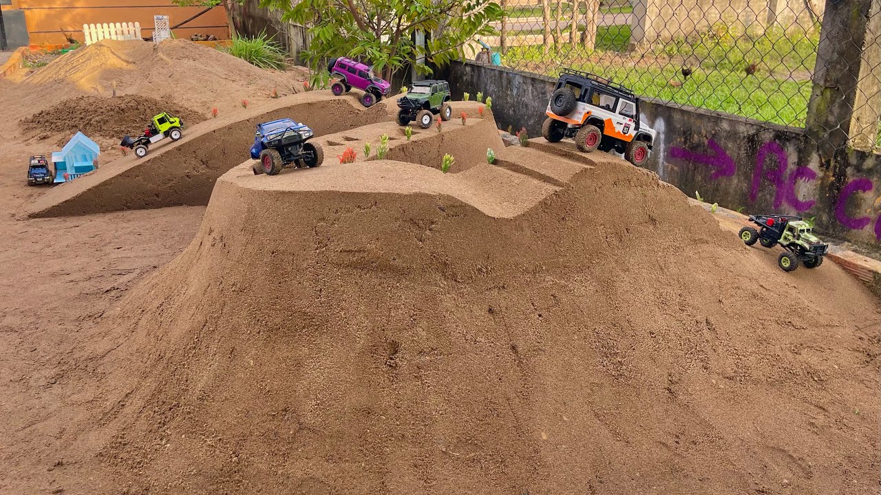 Rc Car Hill Climb Test, Rc Crawler Defender Hilux Jeep Bronco Mercedes ...
