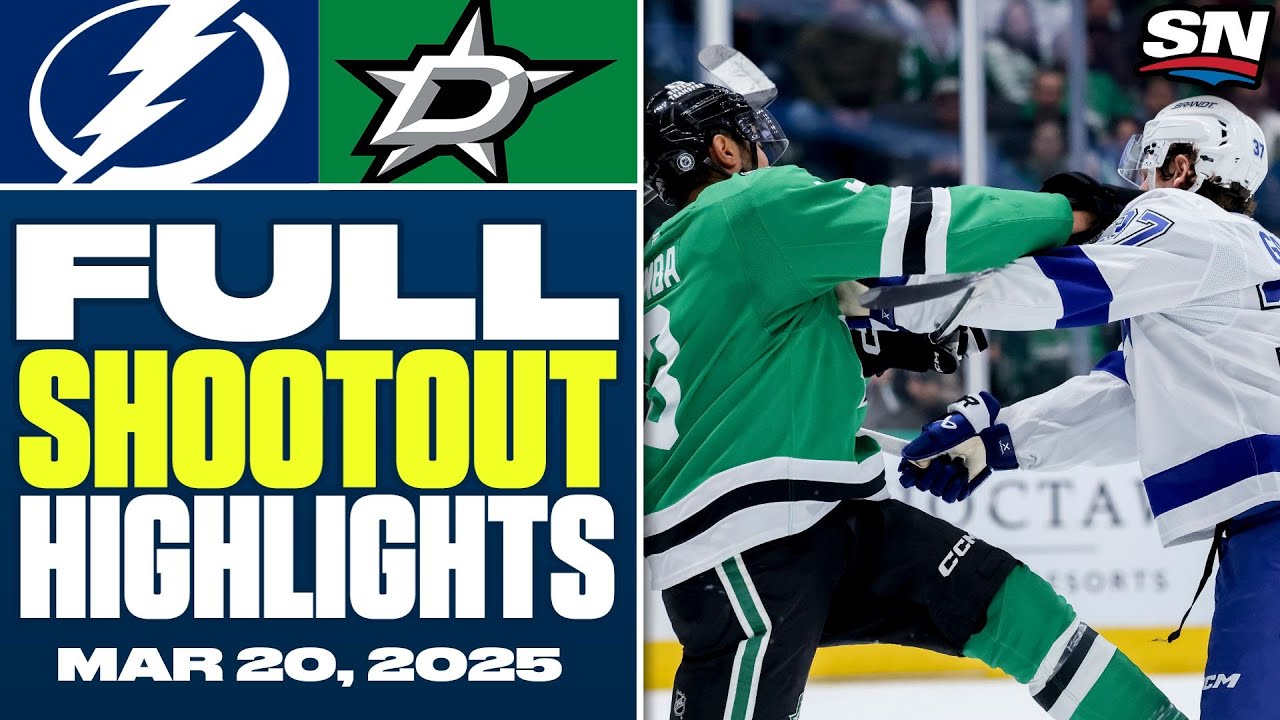 Tampa Bay Lightning at Dallas Stars | FULL Shootout Highlights - March ...