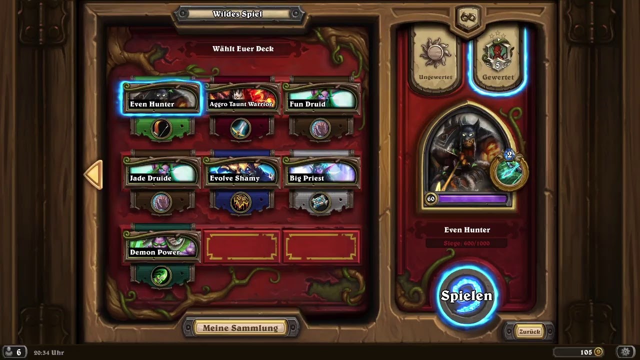 Hearthstone Saison 10/2020, wild ranking, ladder Decks ... - YouTube