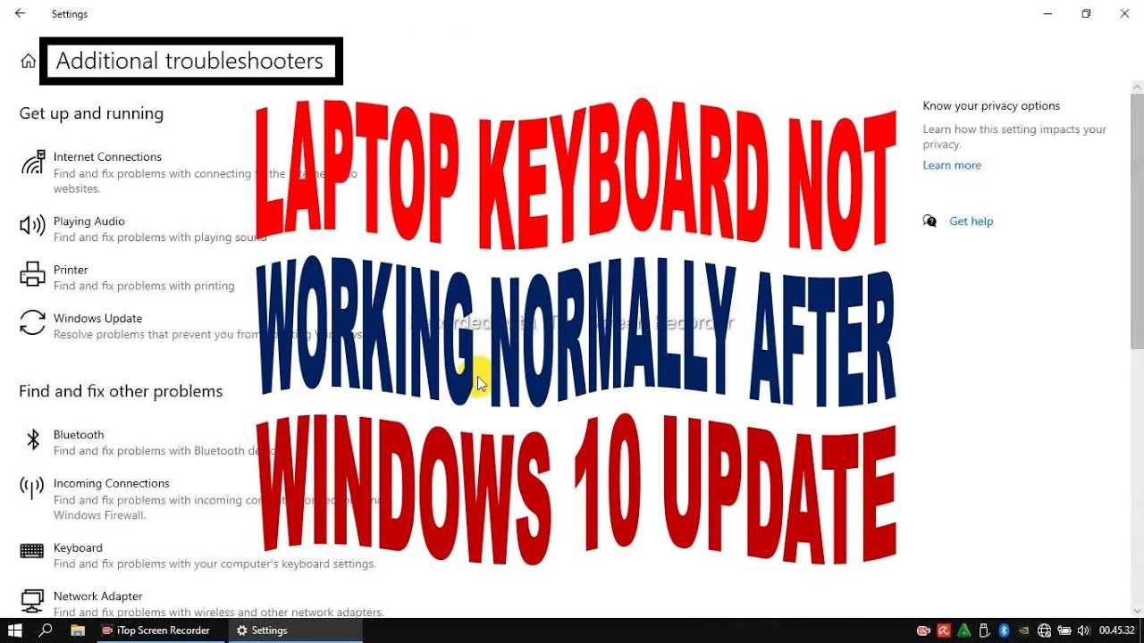 KEYBOARD LAPTOP ERROR setelah update Windows 10. - YouTube