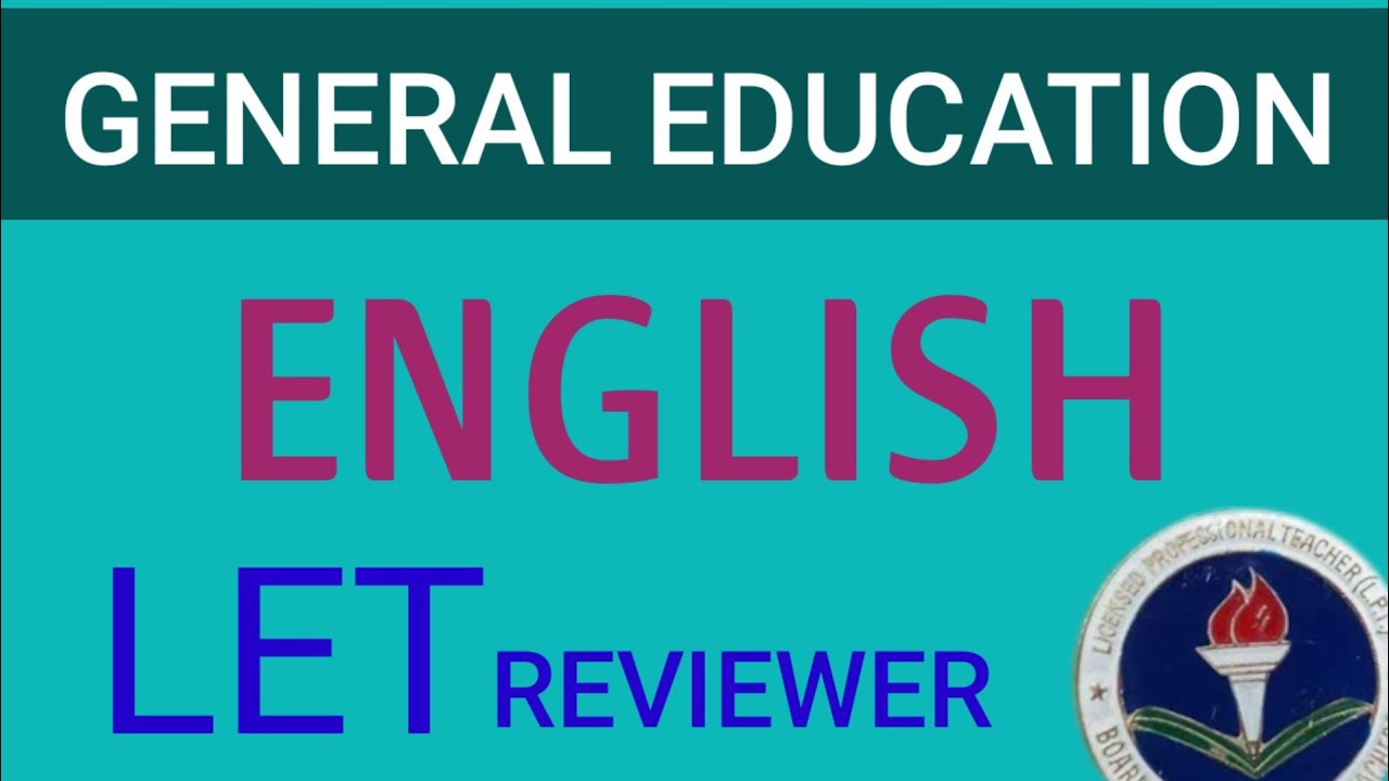 ENGLISH | GENERAL EDUCATION | LET REVIEWER - YouTube