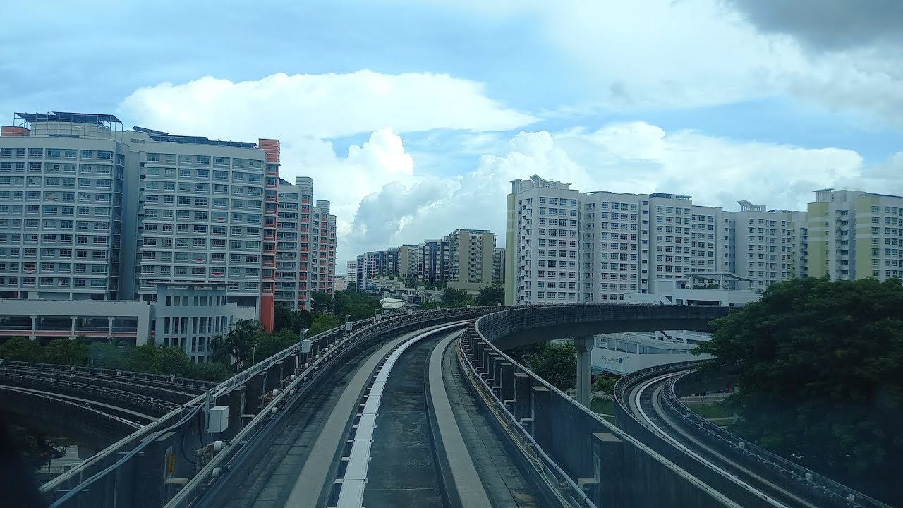 SINGAPORE : LRT RIDE SENGKANG STATION TO THANGGAM STATION #singapore # ...