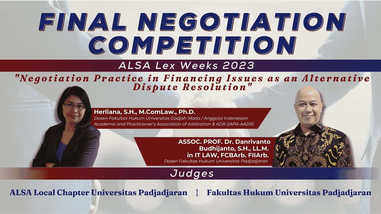 FINAL NEGOTIATION COMPETITION AND CLOSING CEREMONY ALSA LEX WEEKS 2023 - YouTube