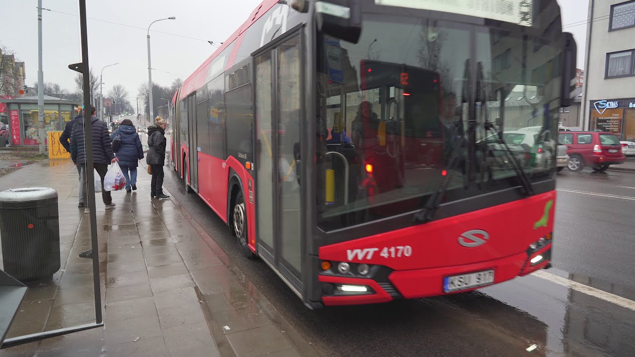 Lithuania, Vilnius, bus 1G ride from Žalgirio st. to Vinco Kudirkos ...