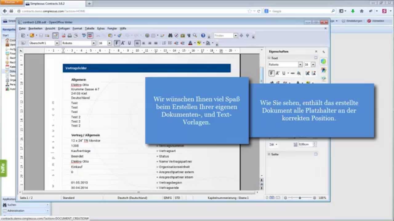 Simplessus Contracts - Video Tutorial #4: Vorlagen erstellen & importieren - YouTube