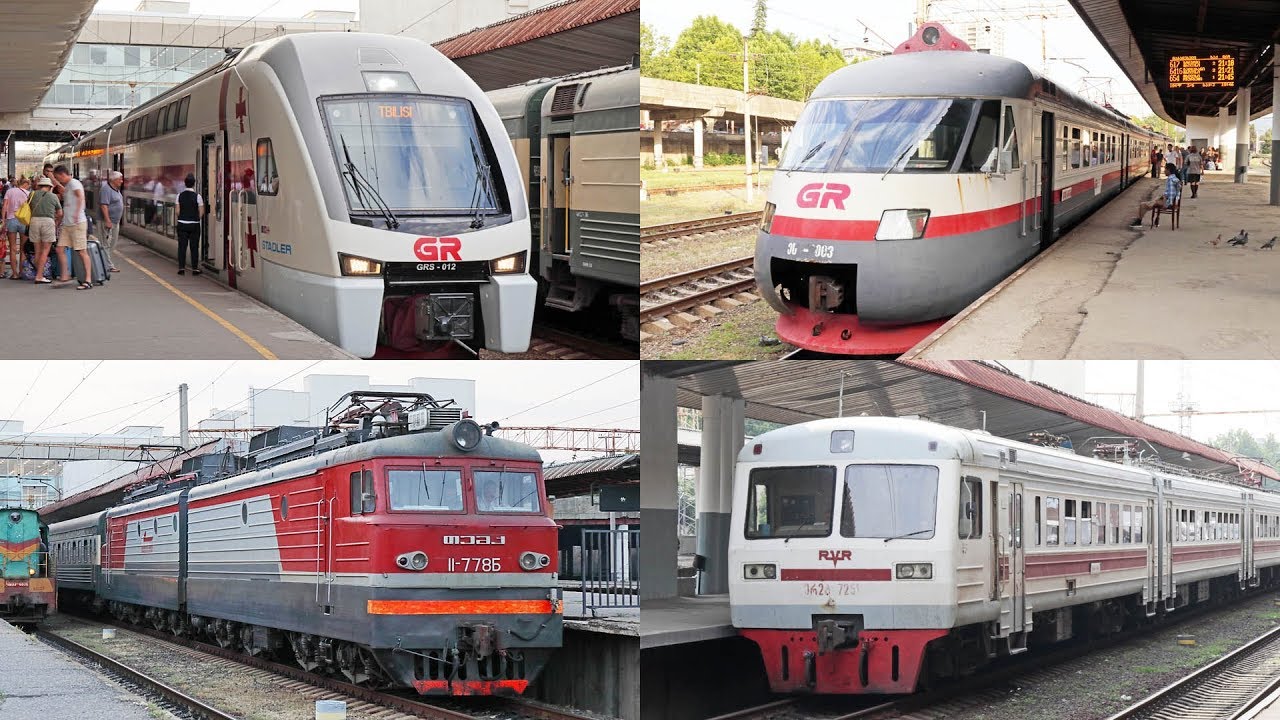 [Georgian Railway] Trains in Tbilisi, Georgia / ジョージア トビリシ駅を発着する列車 ...
