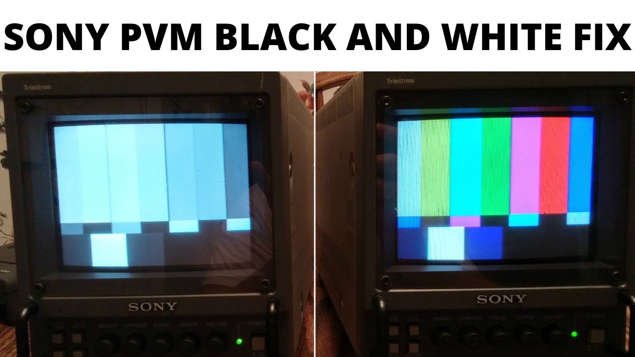 Sony PVM BVM Color Loss Fault Fix (Black and White Issues) - YouTube