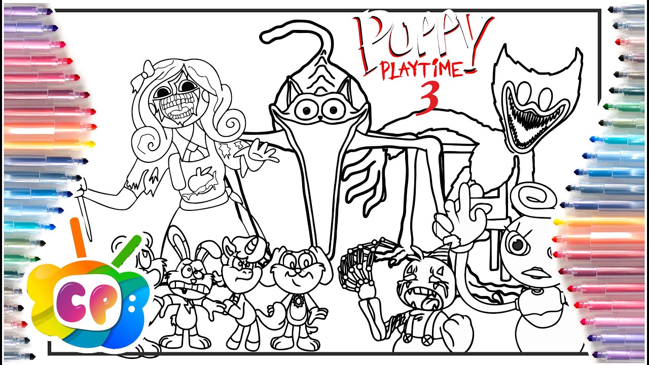 POPPY PLAYTIME Chapter 3 Coloring Pages / How to Color All New Bosses ...