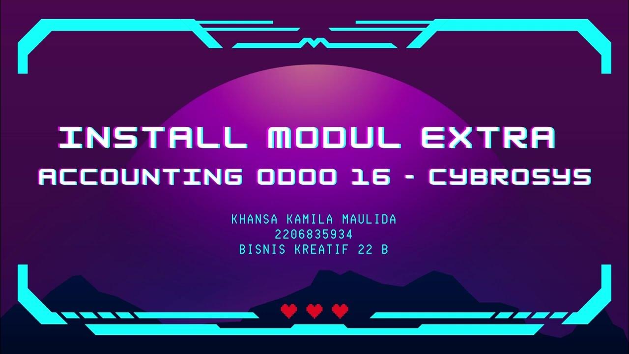 INSTALASI MODUL EXTRA ACCOUNTING ODOO 16 - CYBROSYS - YouTube