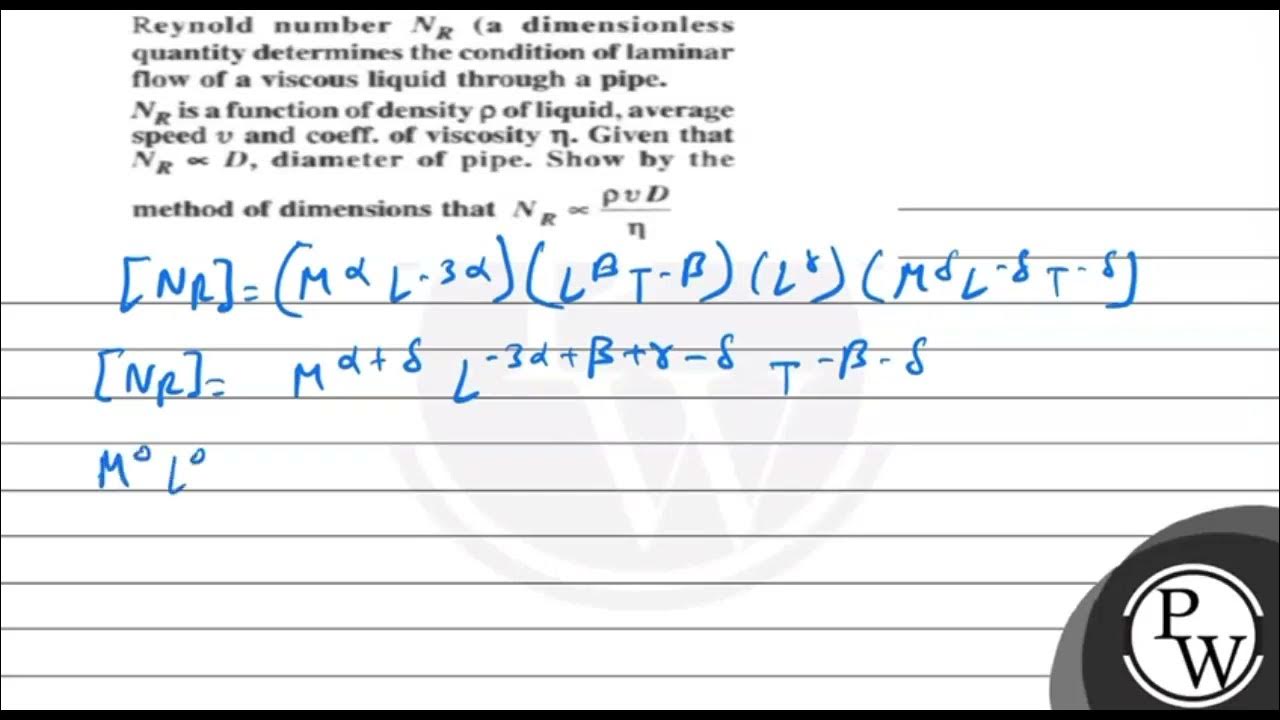 Reynold number \( N_{R} \) (a dimensionless quantity determines the ...