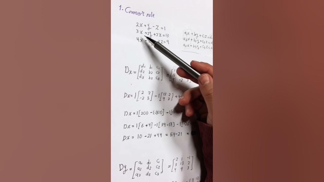 Numerical analysis - Cramer’s rule - YouTube