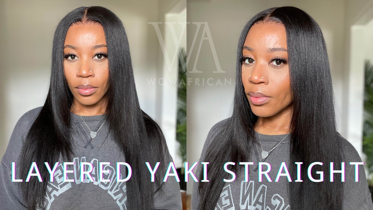 SUPER NATURAL & SOFT Layered Yaki Straight Wig 💥 13x6 HD Lace Wig | WOWAFRICAN - YouTube