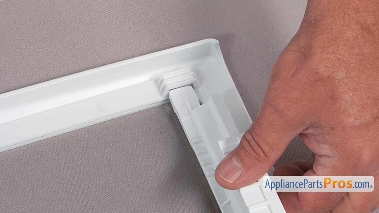 How To: GE Refrigerator Snack Pan Rail WR72X21684 - YouTube