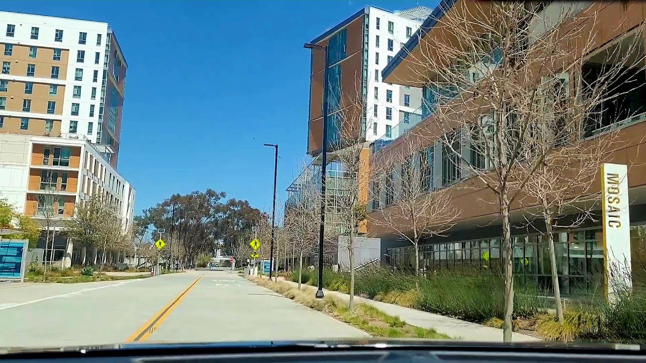 Driving tour of the campus of the University of California-San Diego in ...