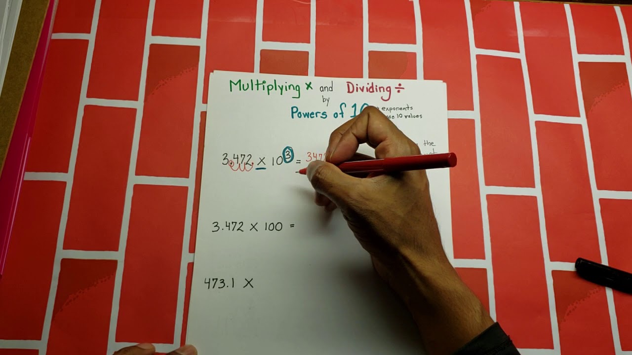 Multiplying and Dividing by Powers of 10/Base 10 Values - YouTube