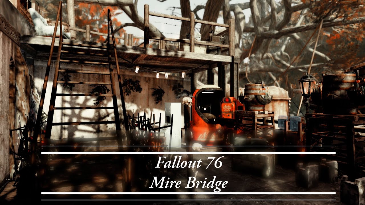 Fallout 76 | Camp Tour #3 - Mire Bridge Home - YouTube