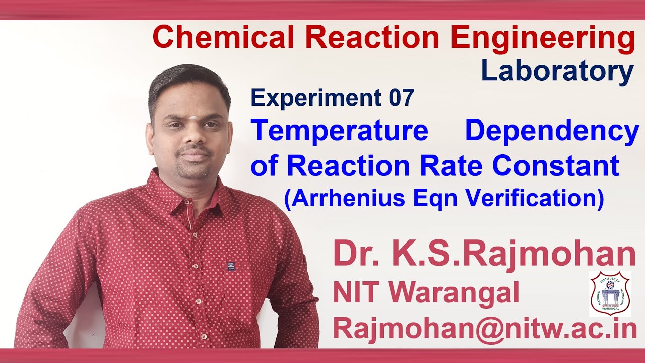 CRE Lab: Ex 07: Temperature Dependency of Reaction Rate Constant - YouTube