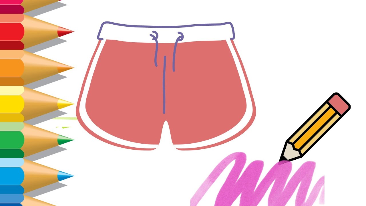 drawing shorts for kids. рисование шорты для детей. çocuklar için şort ...