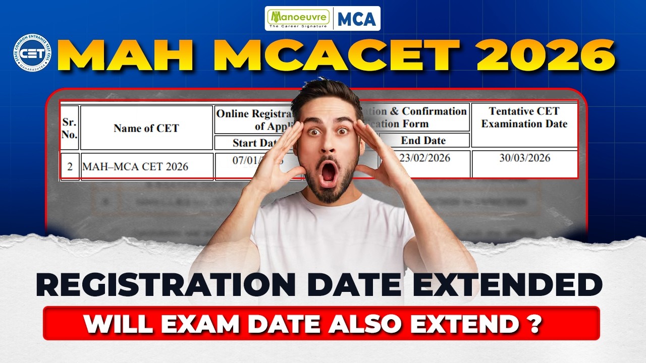 MAH MCA CET 2026 Registration Extended Again! | 2nd Extension Form ...
