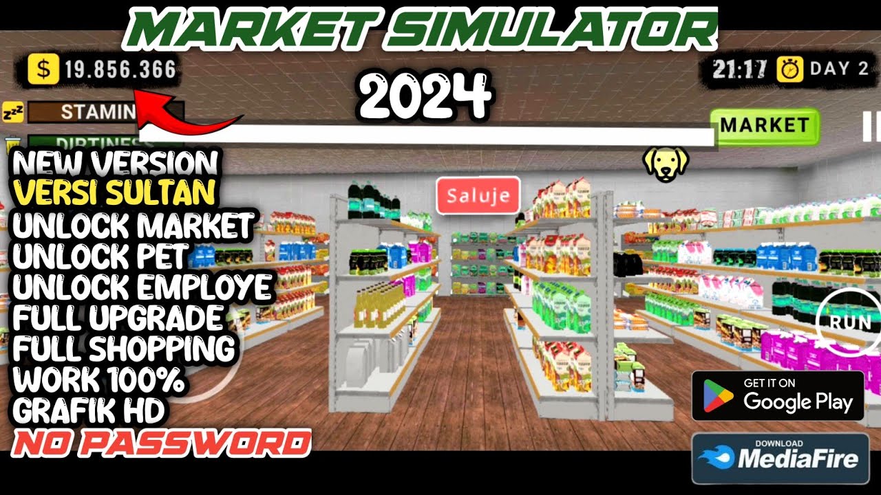 New Update V.1.0.7 Game Market Simulator 2024 Apk Offline Versi Sultan ...
