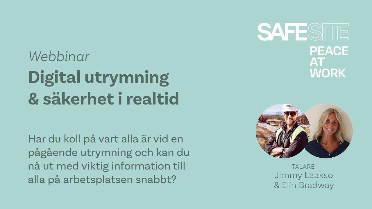 Webbinar – Digital utrymning och säkerhet i realtid (SWE) - YouTube
