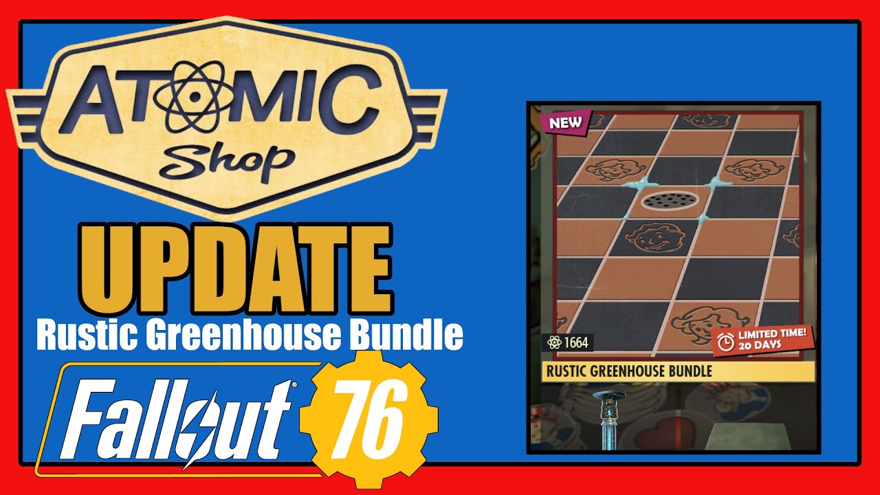 RUSTIC GREEN HOUSE, Atomic Shop update 14th of JUNE 2022 in Fallout 76 ...