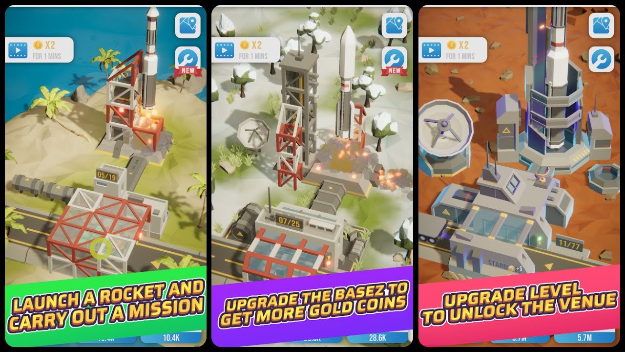 Idle Rocket Launch Gameplay Android - YouTube