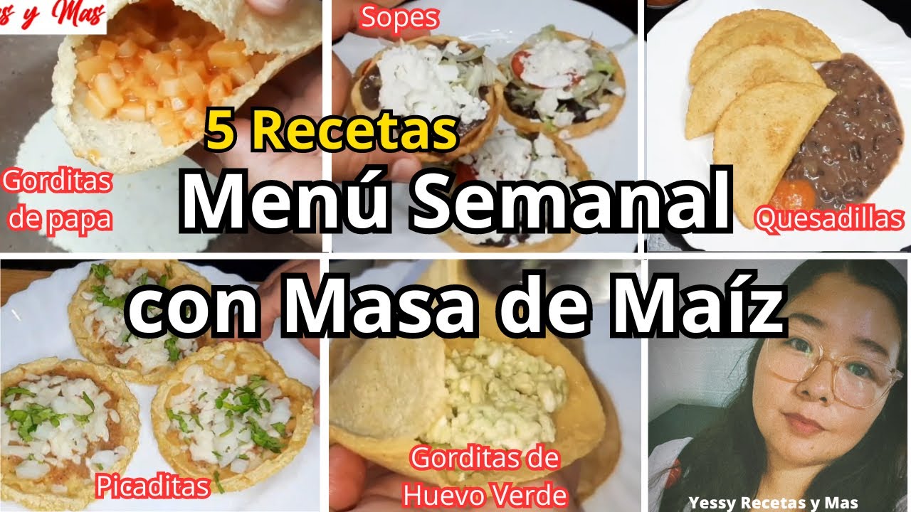 Menú de Recetas Fáciles y Económicas con Masa🌽| 5 Recetas| Menú Semanal ...