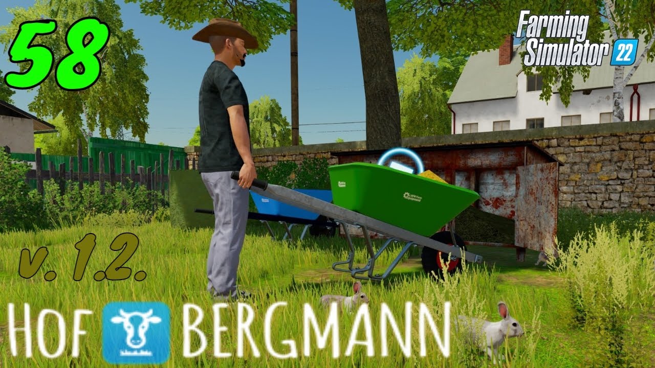 Králíci a záhonek Hof Bergmann #58 Farming simulátor Let's Play CZ/SK ...