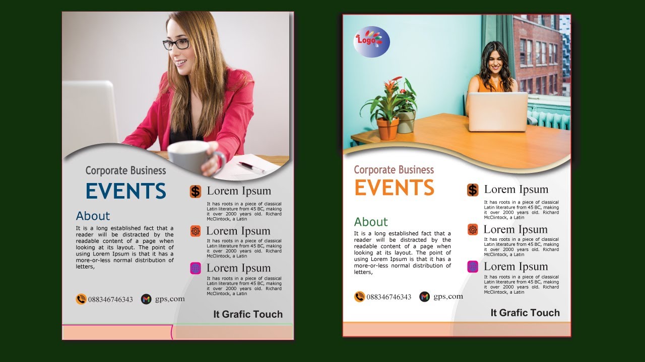 How to create simple flyer Illustrator and photoshop part 1. - YouTube