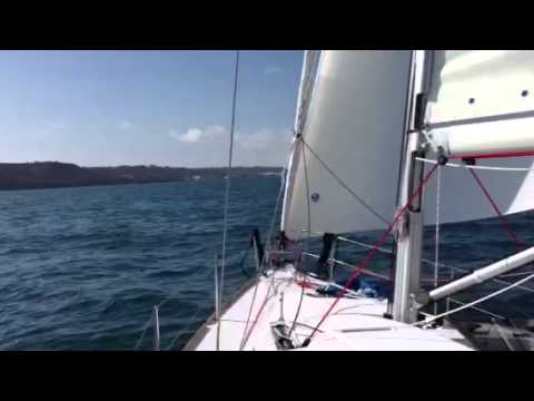 Jeanneau 41ds under sail flying a code zero sail By: Ian Va - YouTube