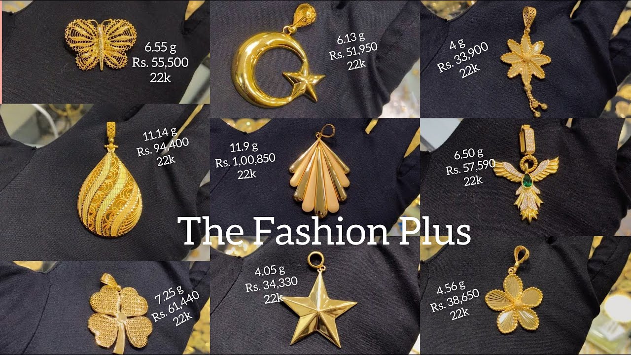 Latest PENDANT designs with Weight and Price ||22k gold chain locket ...