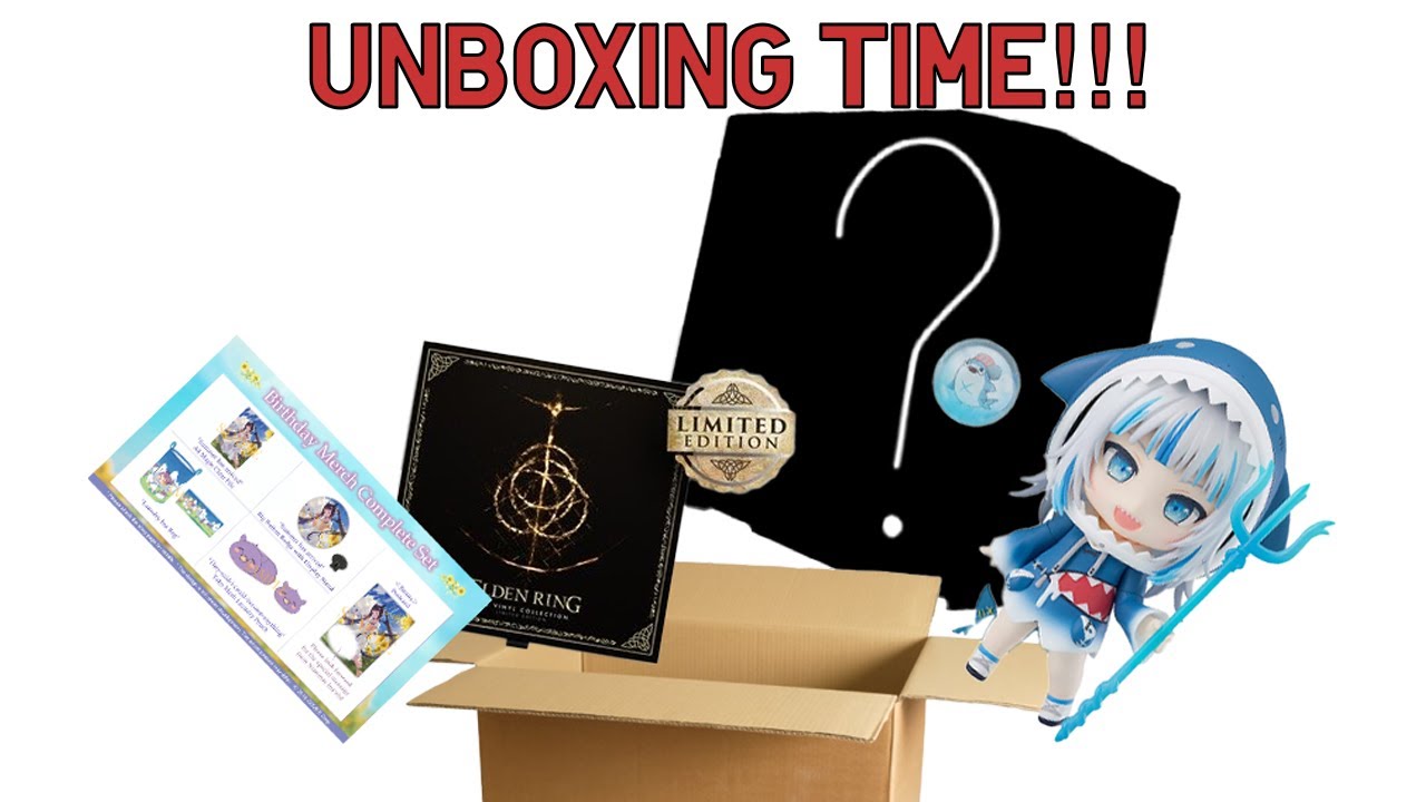 [UNBOXING] Gura Nendoroid, Ina Birthday Merch, ELDEN RING VINYL, and ...