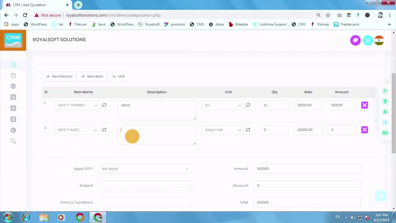 How to use QUOTATION module in ERP - YouTube