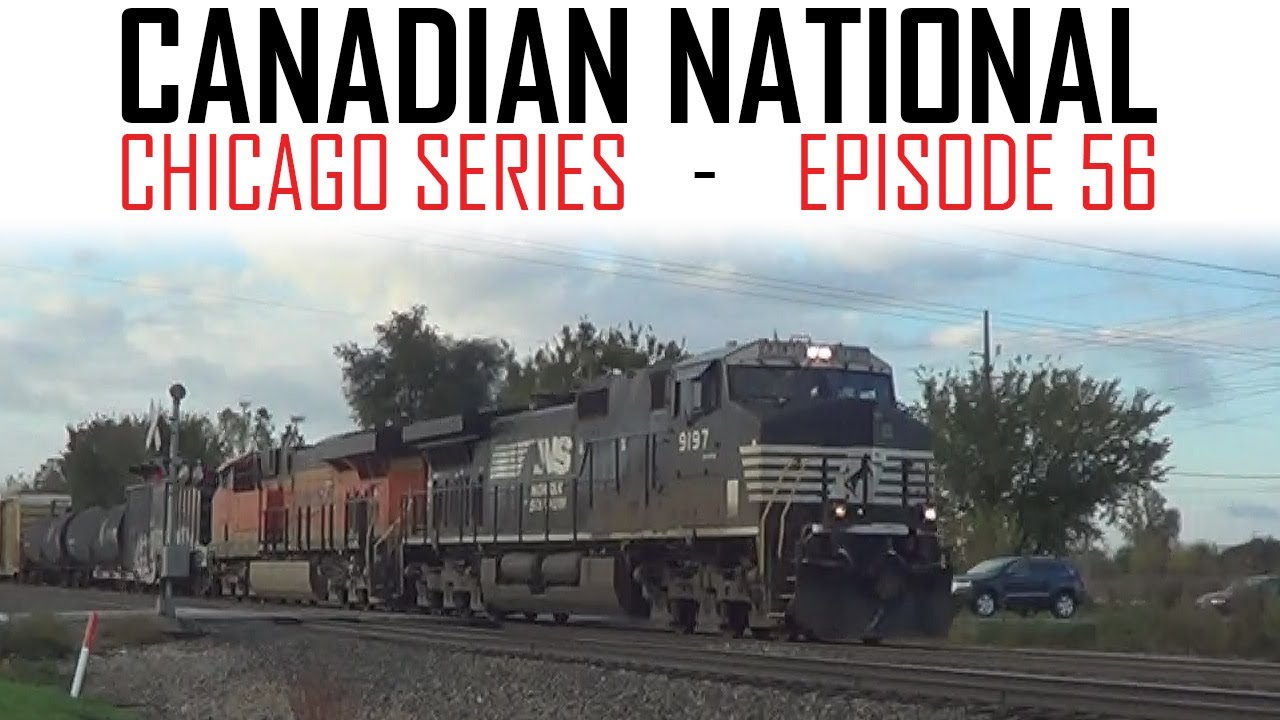CN, AMTK 58, and BNSF Visitor on NS Train @ LPR [E56] - YouTube