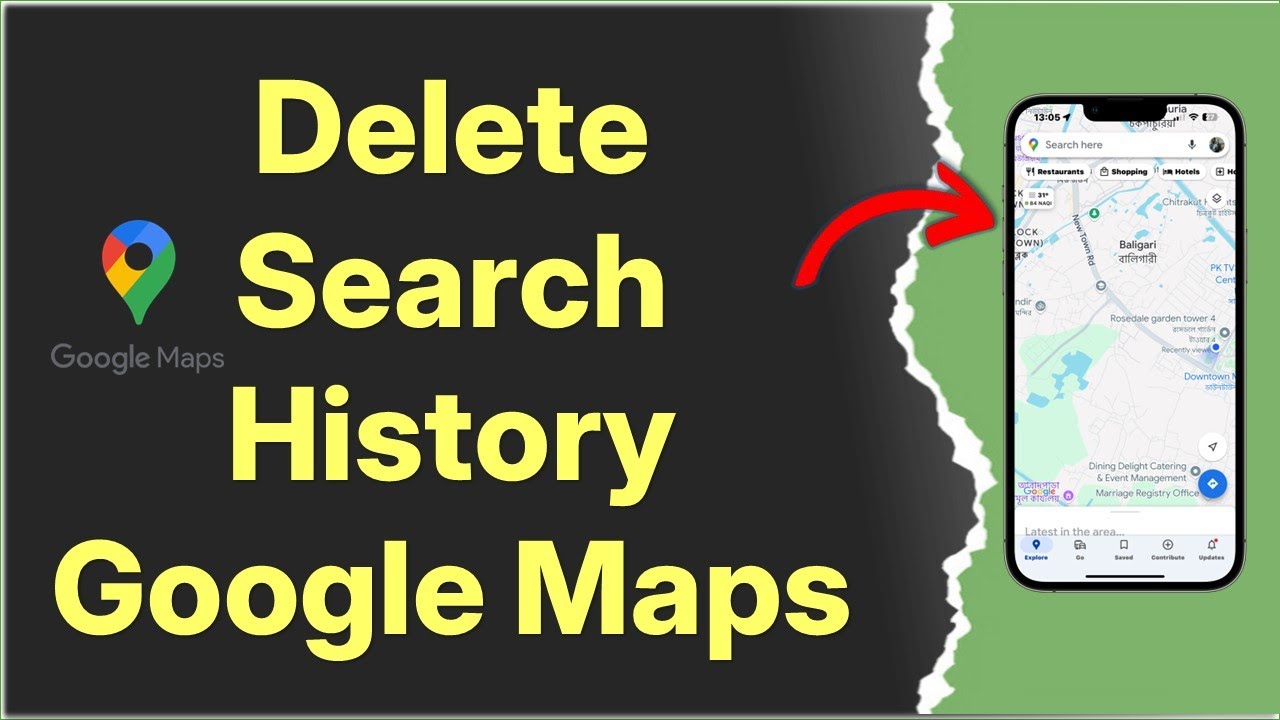 How to Delete Google Maps Search History - YouTube
