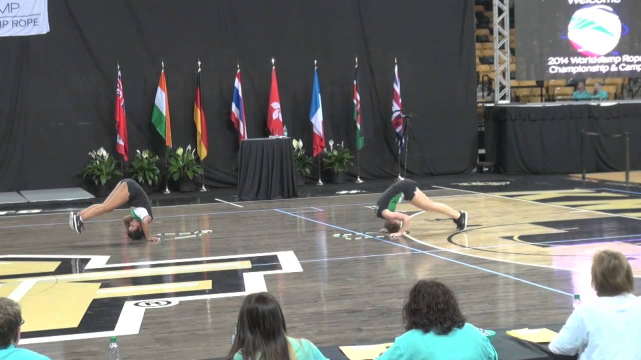 World Jump Rope Championship 2014 Single Rope Pairs Brittany and Alex ...