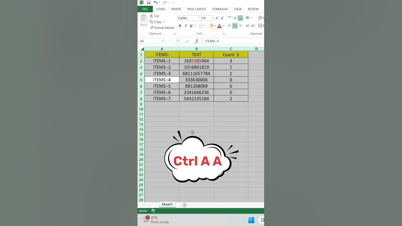 Master CTRL + A in Excel | Different Ways to Select Data Efficiently!#excel - YouTube