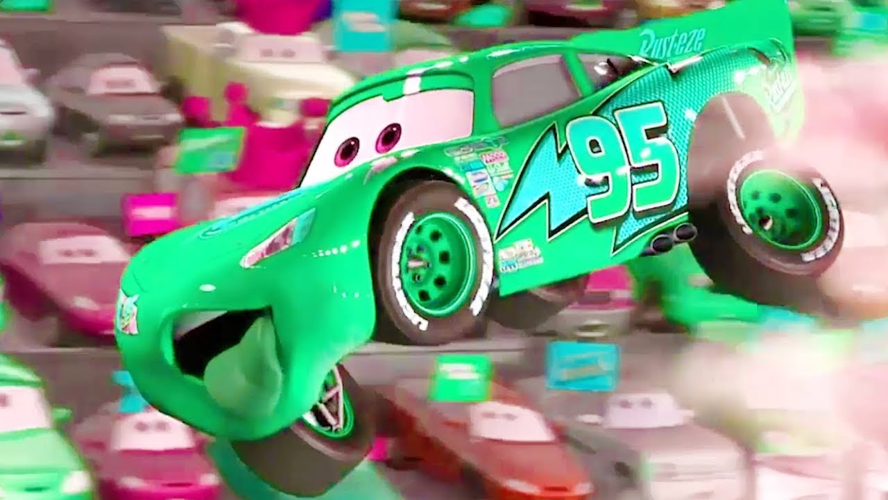 CAR Lightning Mcqueen Crash Scene (Remake - Full Colors) | Cartoon 3D ...