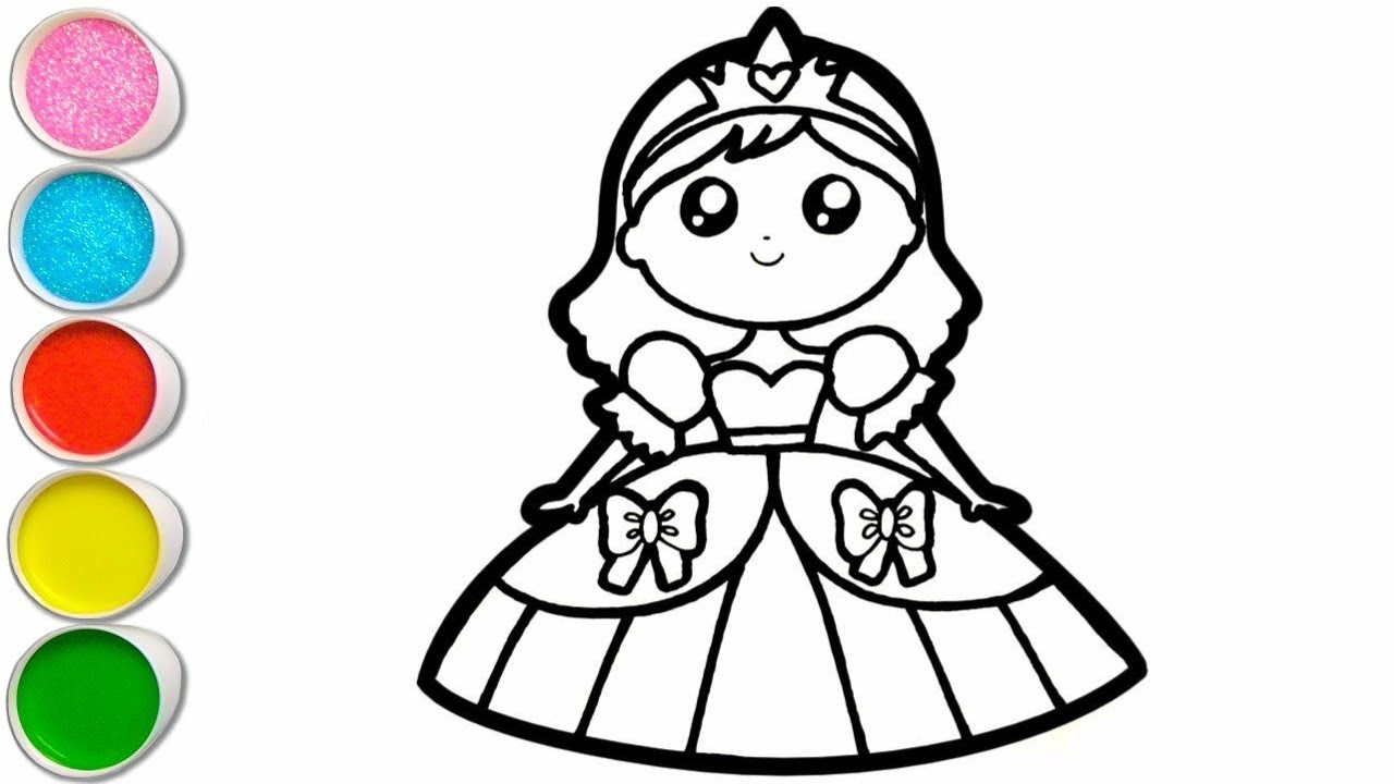 Princess Drawing, Coloring and Paiting for Kids and Toddlers _ Child ...