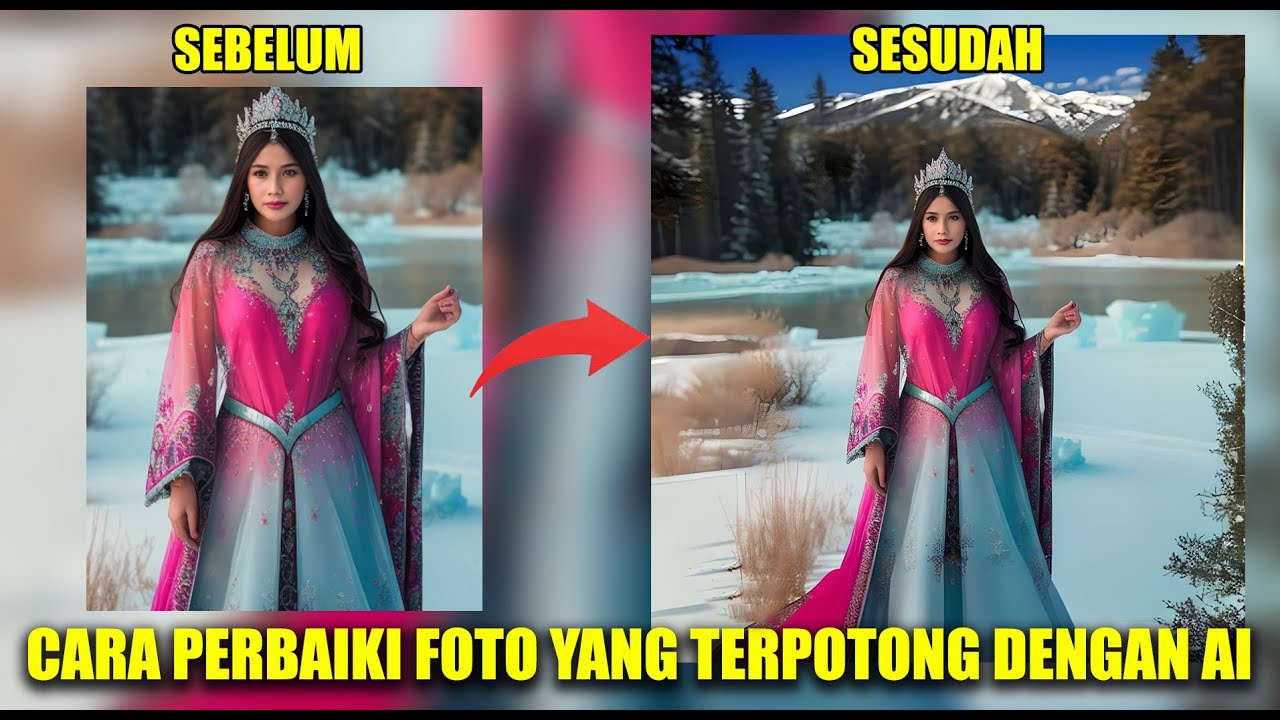Cara Perbaiki Foto Yang Terpotong Dengan Ai 100% Work - YouTube