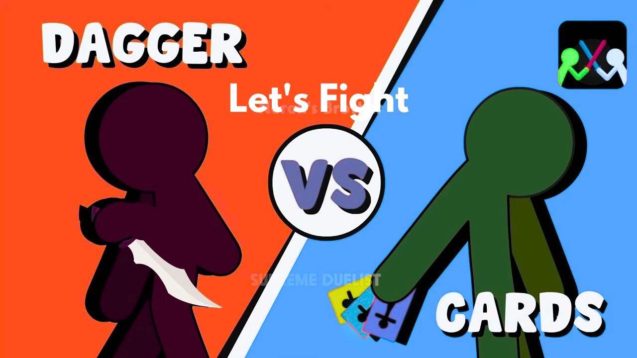 Supreme Duelist Stickman Animation : Yellow Dagger vs Blue Card - YouTube