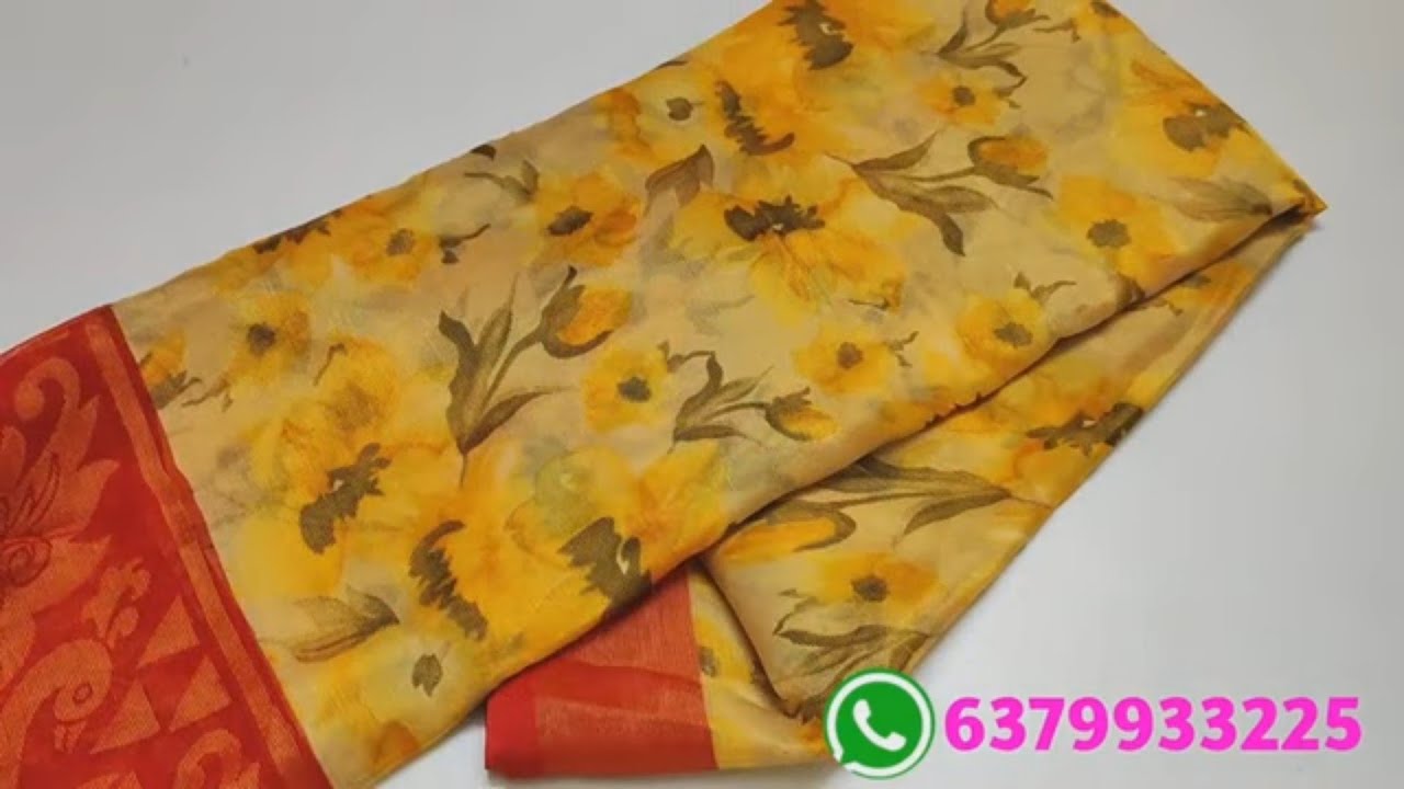 Coffee butta soft silk // chiffon brasso // video 2 (10/3/23) deepa's ...