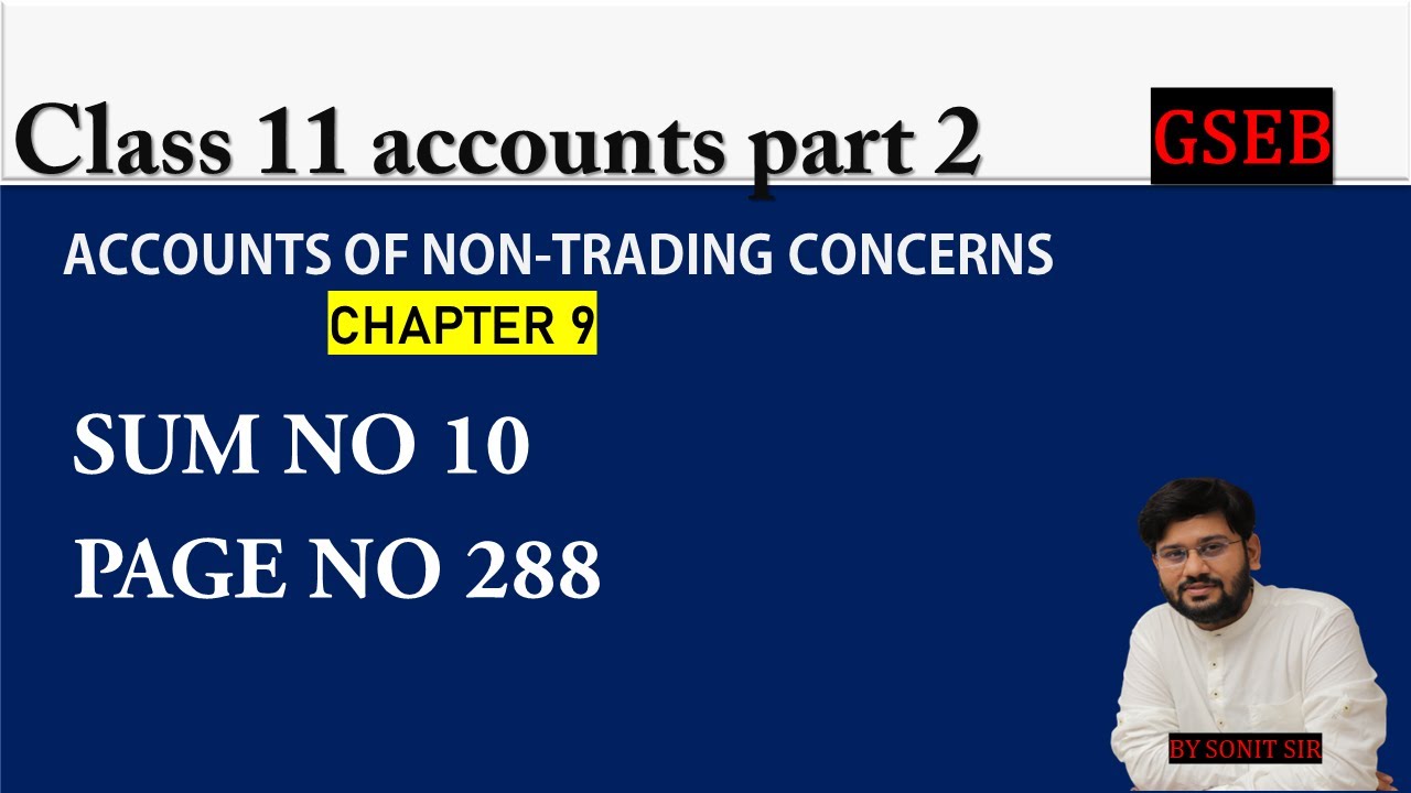 sum no 10 chapter 9 accounts of non trading concerns | account part 2 ...