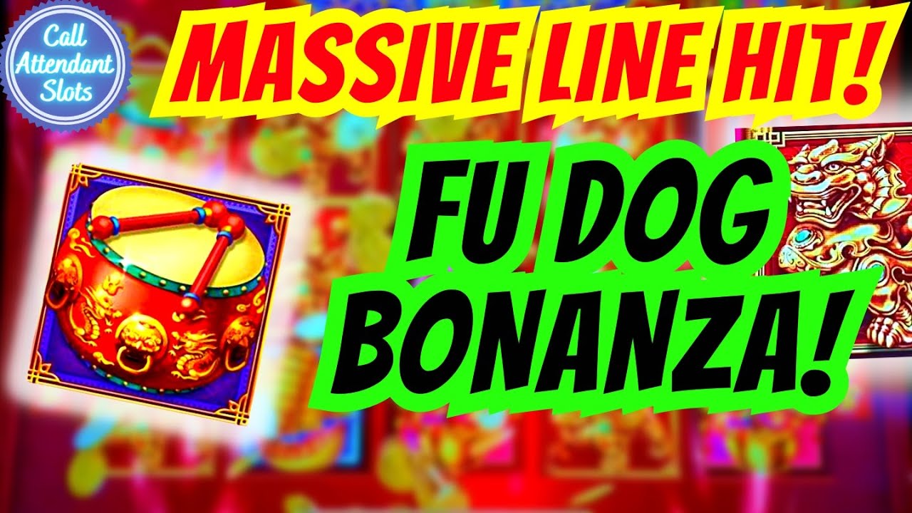 FU DOG MASSIVE LINE HIT! Dancing Drums Slot Machine PARTY!! - YouTube