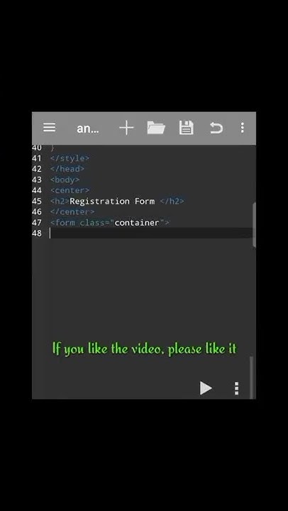 How to create Registration form design using HTML & CSS | # ...