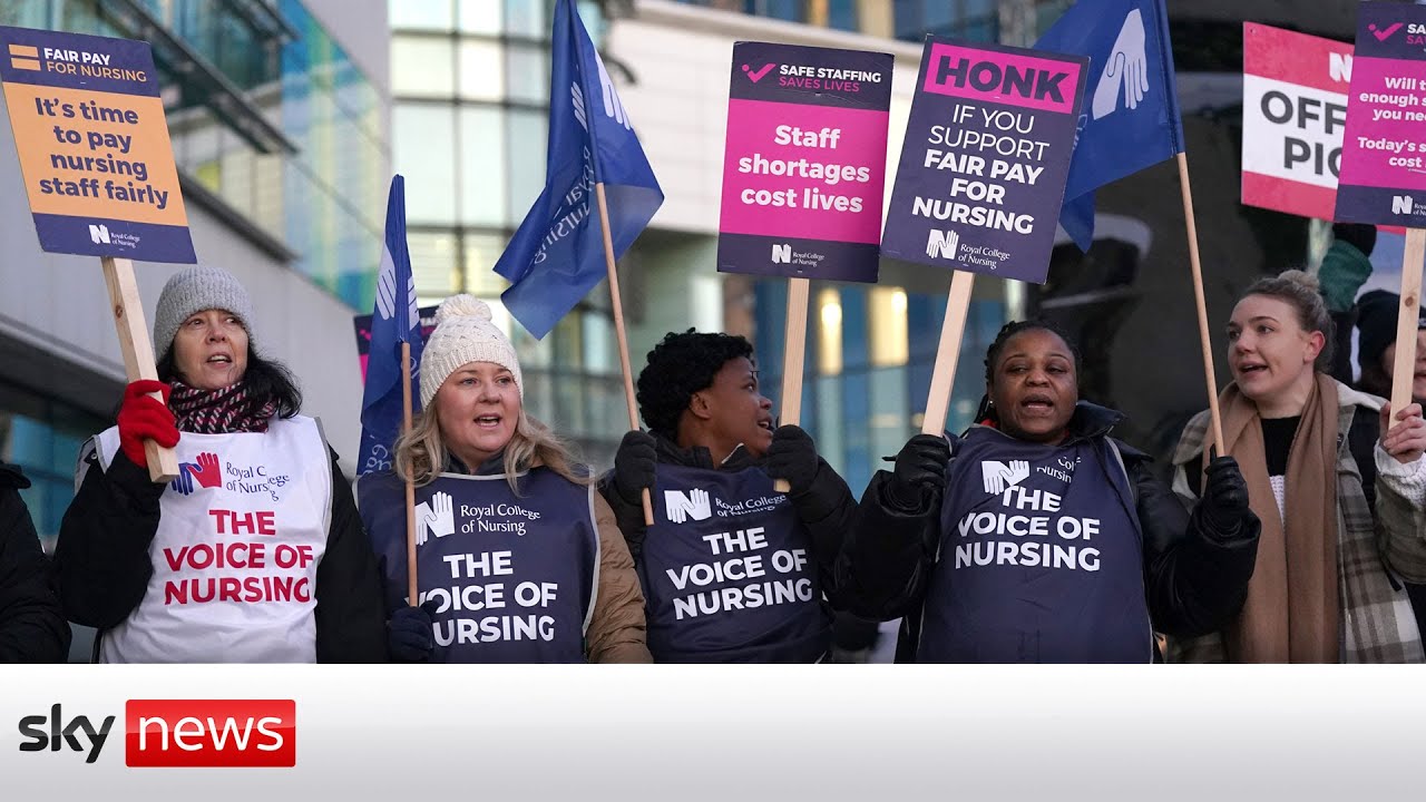 Nurses announce further strike dates in January - YouTube
