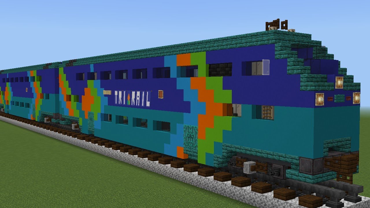Minecraft Tri Rail Hyundai Rotem Coach & Cab Car Tutorial. New Paint ...