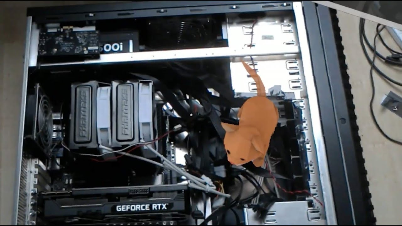 Installing Palit Nvidia RTX 3090 GPU with help from holographic tech ...