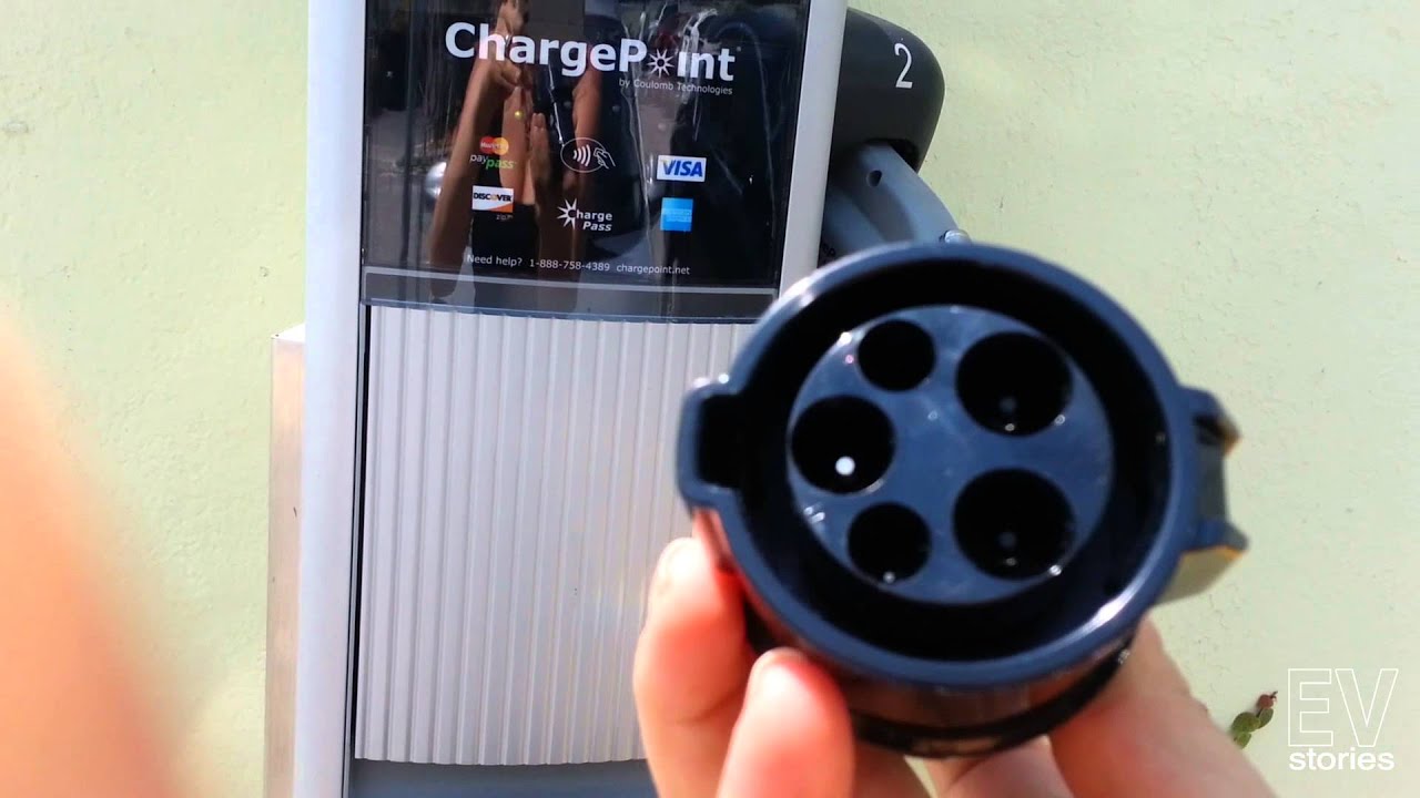 Using ChargePoint to charge a Tesla Model S - EVStories.com - YouTube
